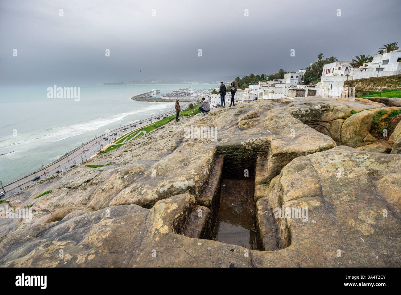Phoenician necropolis facing the Bay of Tangier, Marshan district ...