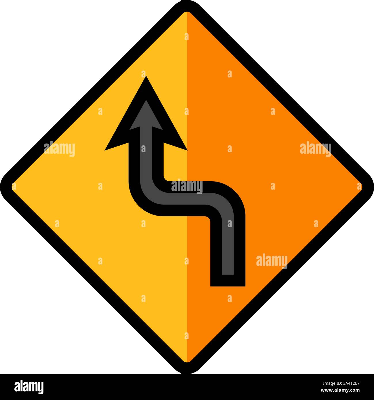 sharp turns curves car driving obstacles color icon vector illustration ...