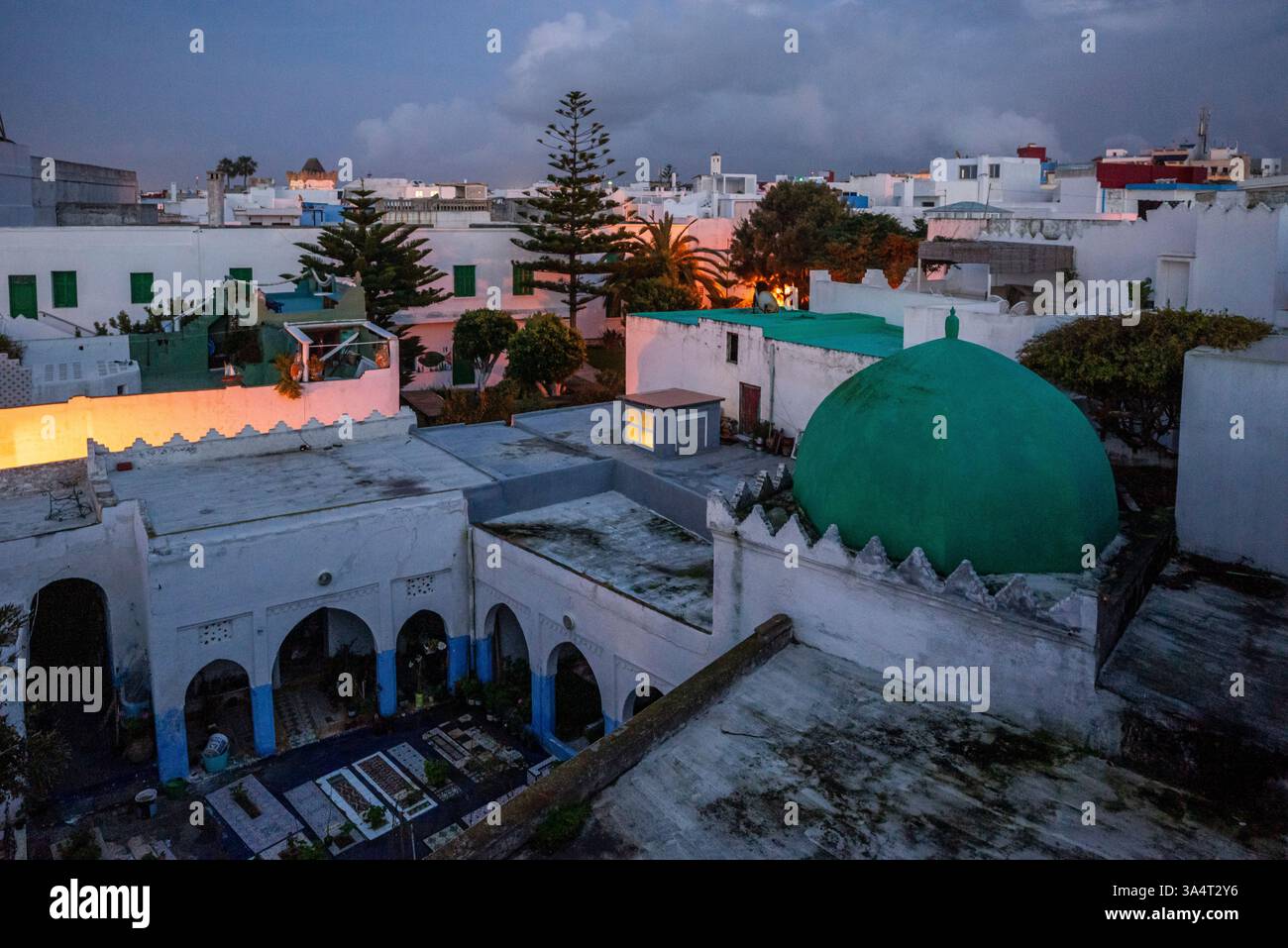 Islamic cemetery next to Raisuni Palace (Raisuli), Asilah, Morocco ...