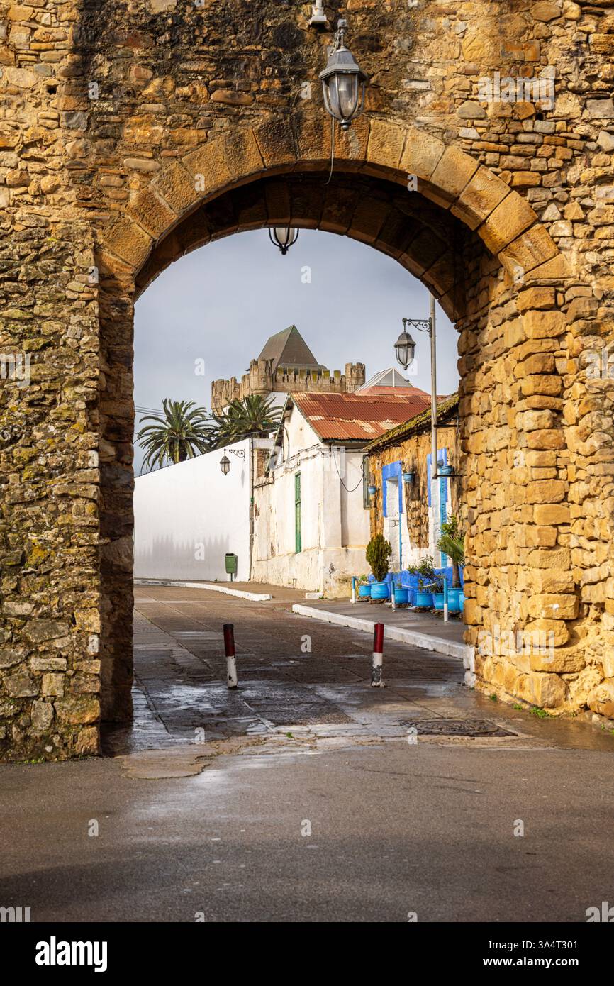 gate of the kasbah (Bab el Kasbah), Asilah, Morocco, North Africa Stock ...
