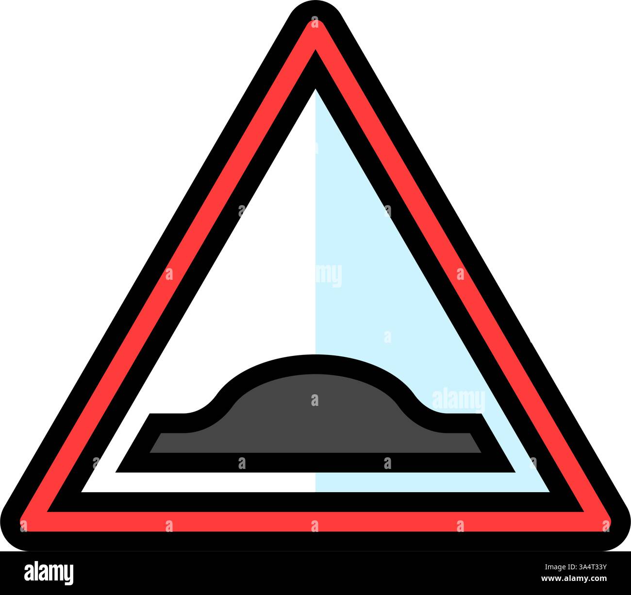 speed bumps car driving obstacles color icon vector illustration Stock ...