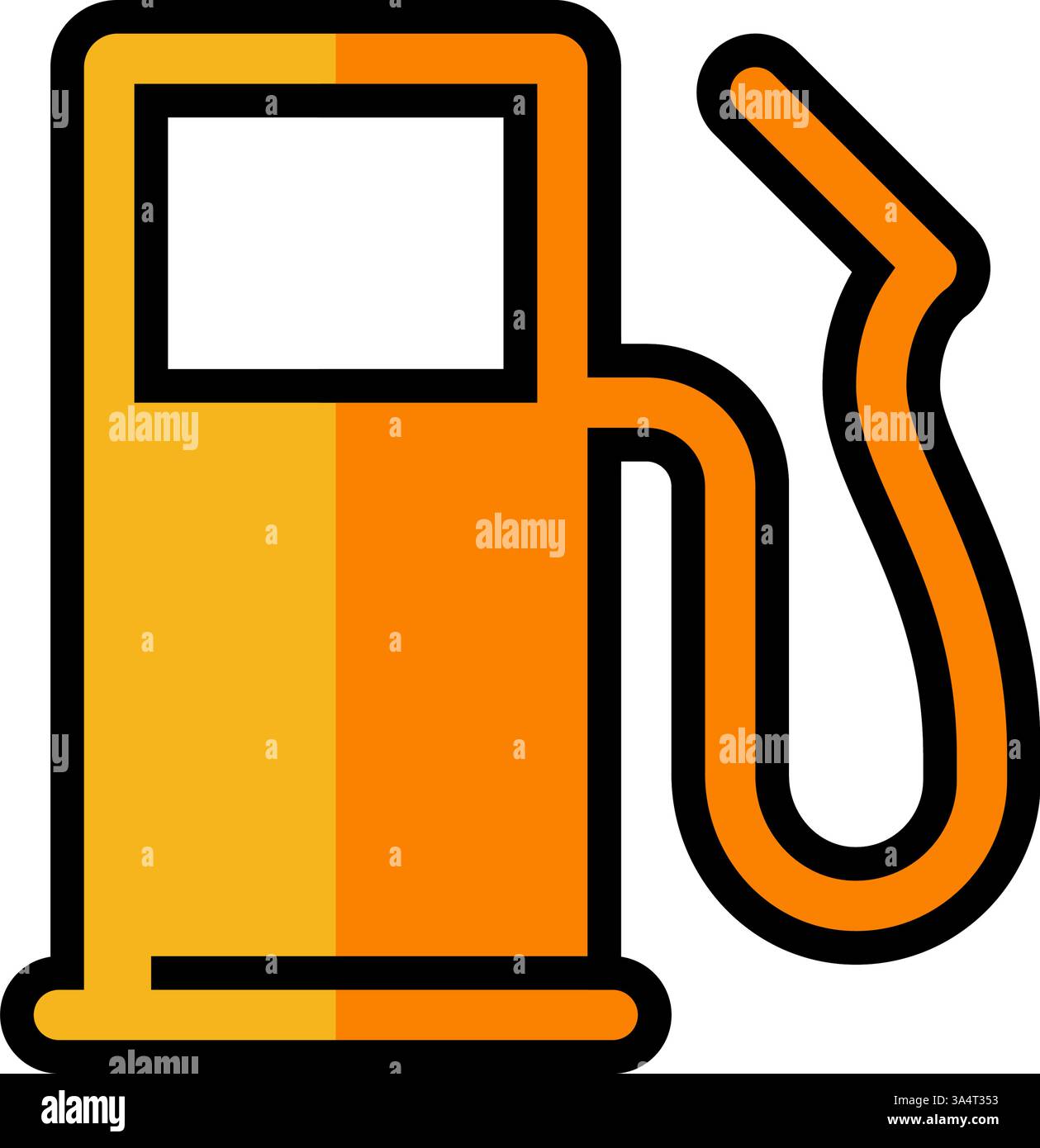 low fuel warning car driving obstacles color icon vector illustration ...