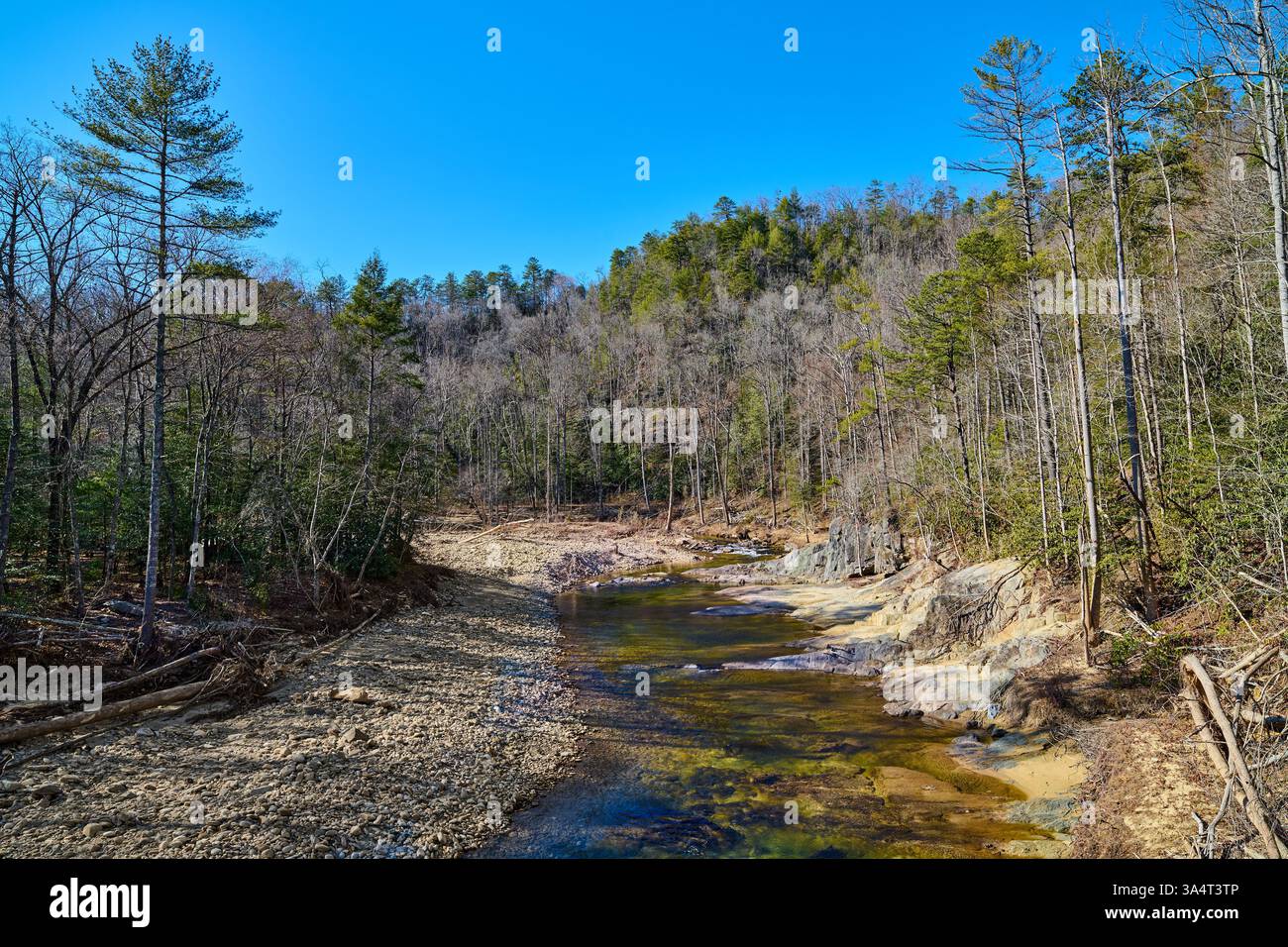 Wilson Creek erosion caused by Huricane Helene in Pisgah National ...