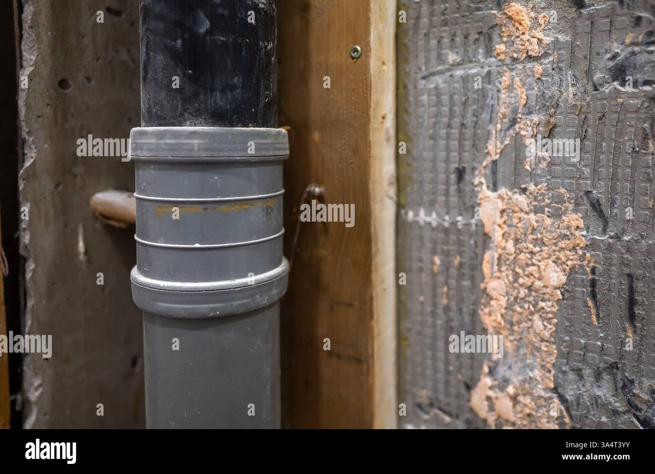 Old sewer stack in an apartment building Stock Photo - Alamy