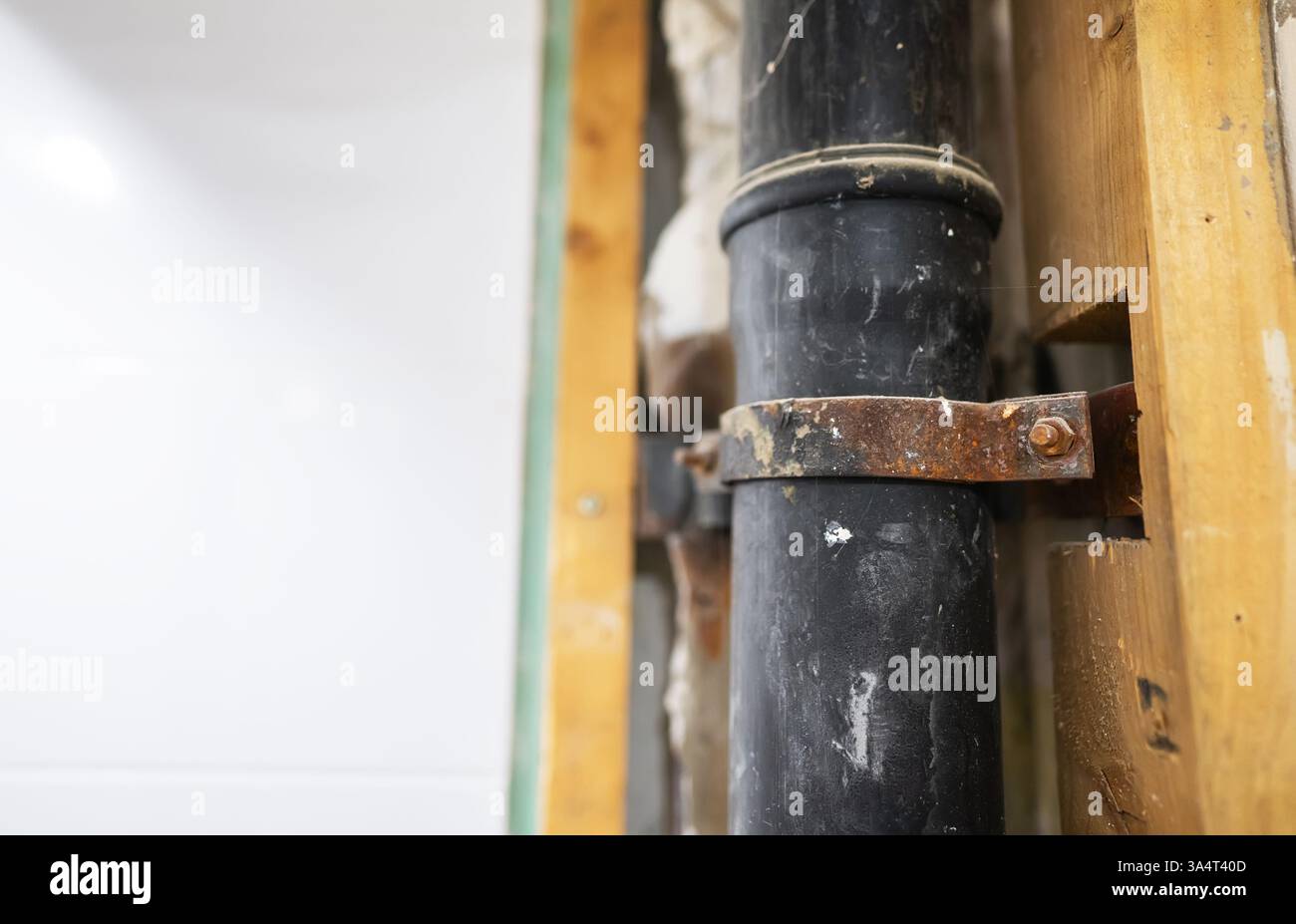 Old sewer stack in an apartment building Stock Photo - Alamy