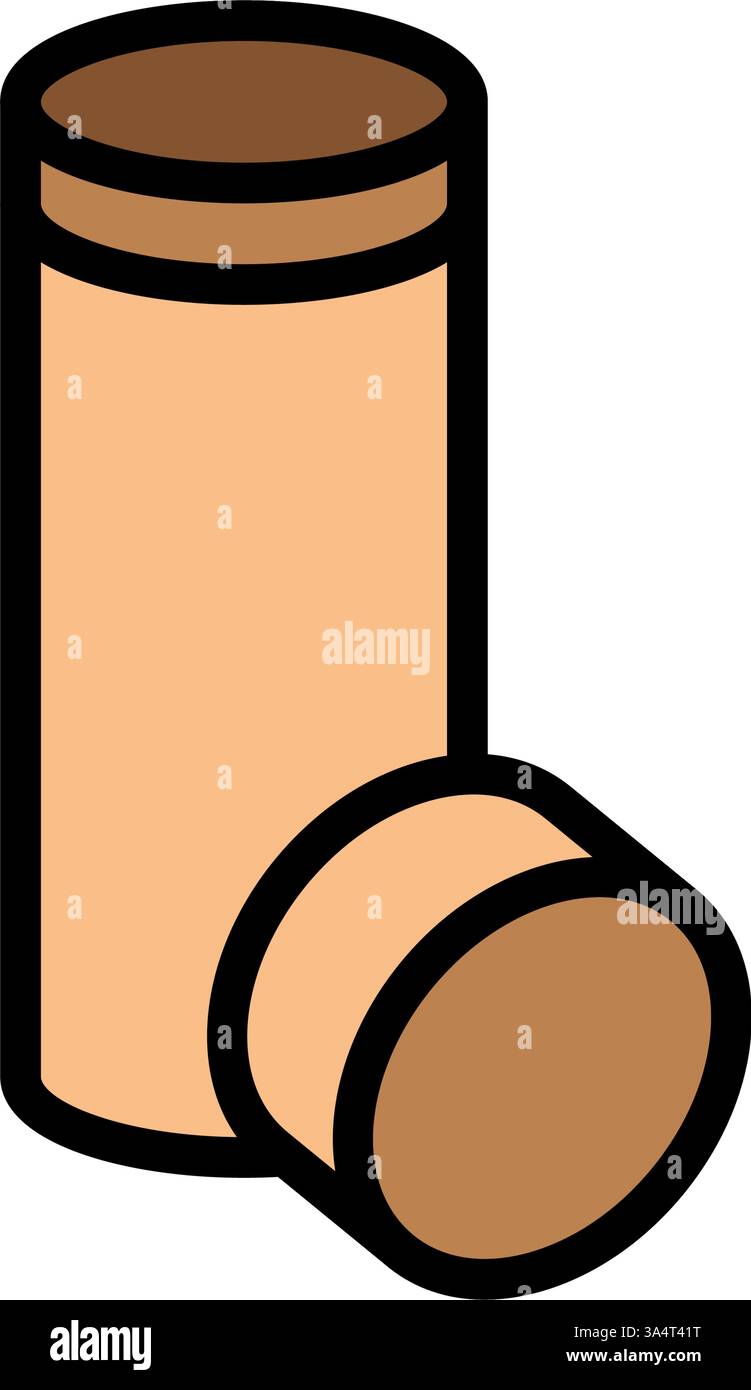 tube cap cardboard packaging color icon vector illustration Stock ...