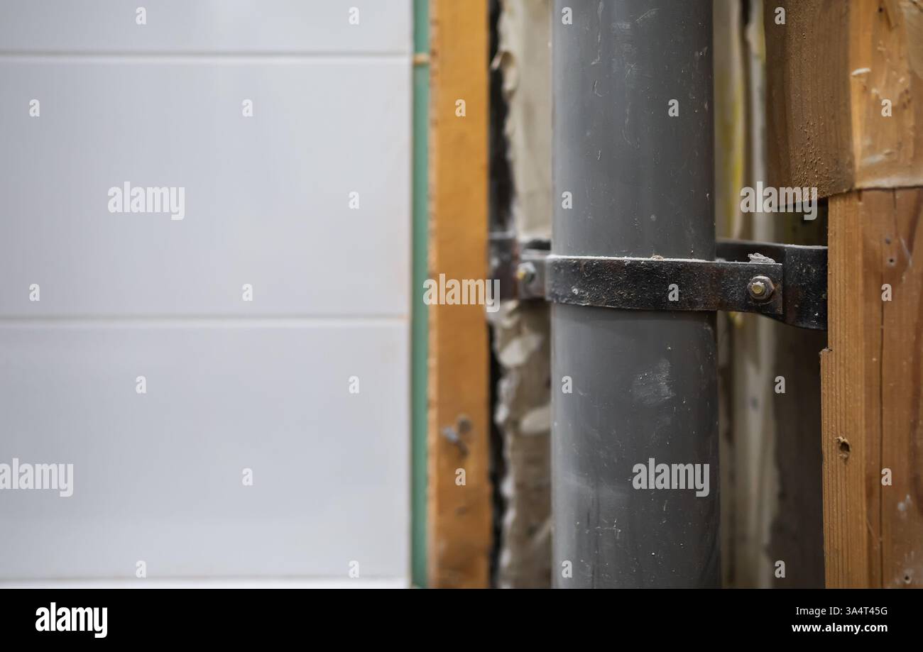 Old sewer stack in an apartment building Stock Photo - Alamy