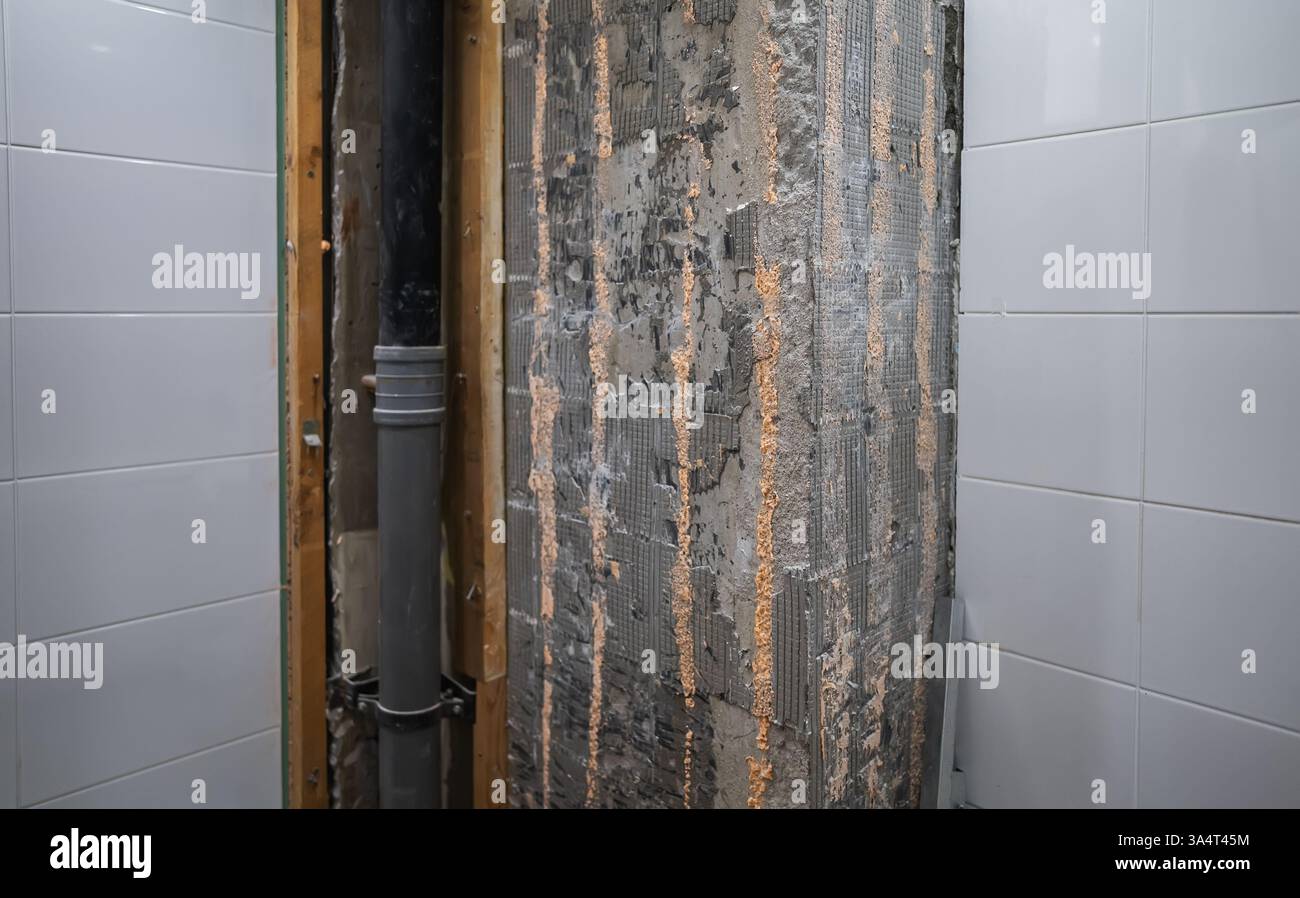 Old sewer stack in an apartment building Stock Photo - Alamy
