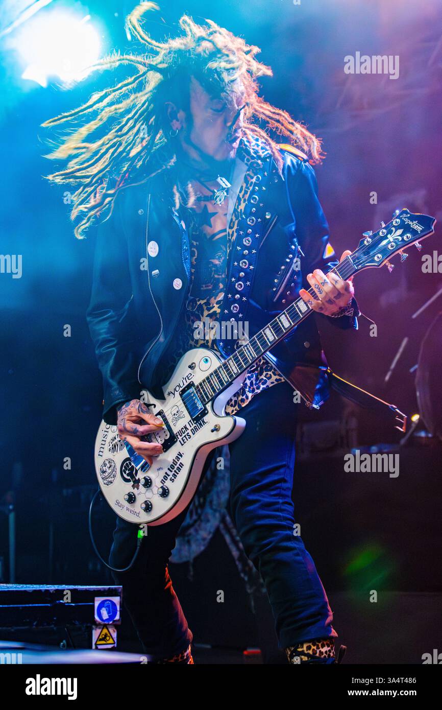 Nottingham, UK, 15 March 2025. Ginger Wildheart of The Wildhearts ...