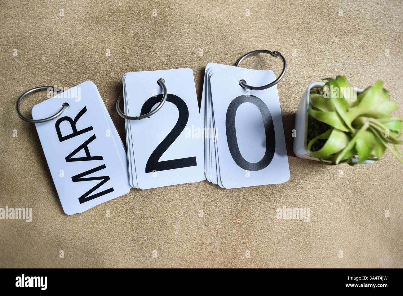 Date 20th of March on the calendar. Astronomical spring began. Spring ...