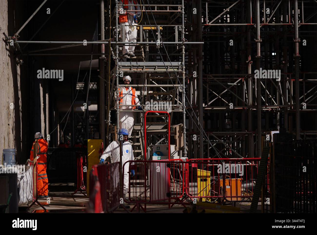 A view of Balfour Beatty Vinci Systra construction work at Old Oak ...