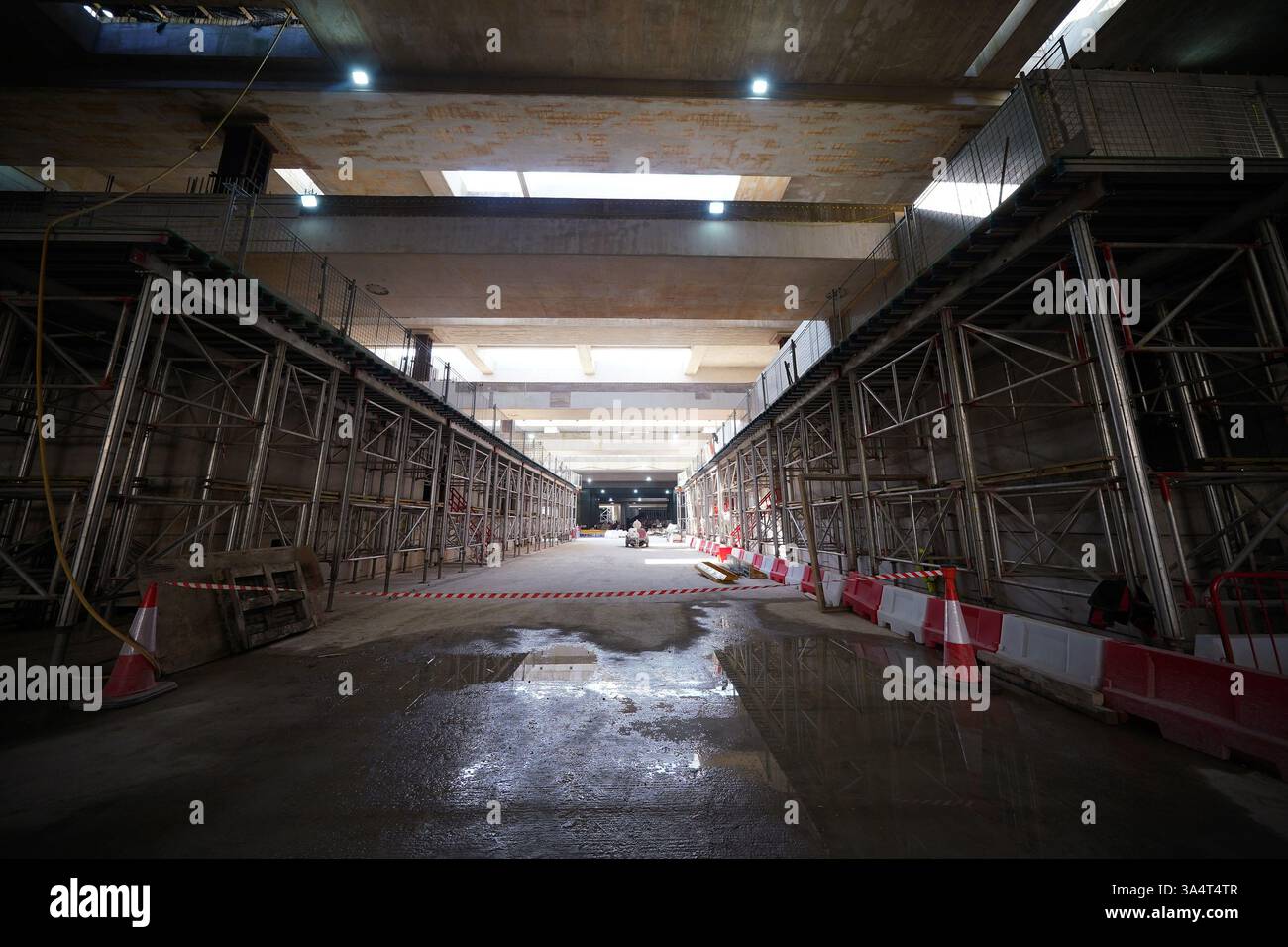 A view of Balfour Beatty Vinci Systra construction work at Old Oak ...