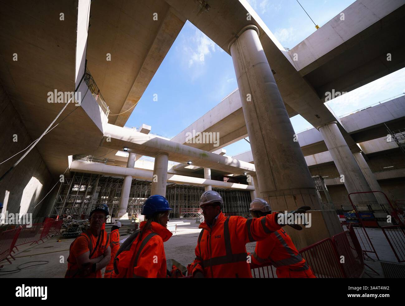 A view of Balfour Beatty Vinci Systra construction work at Old Oak ...