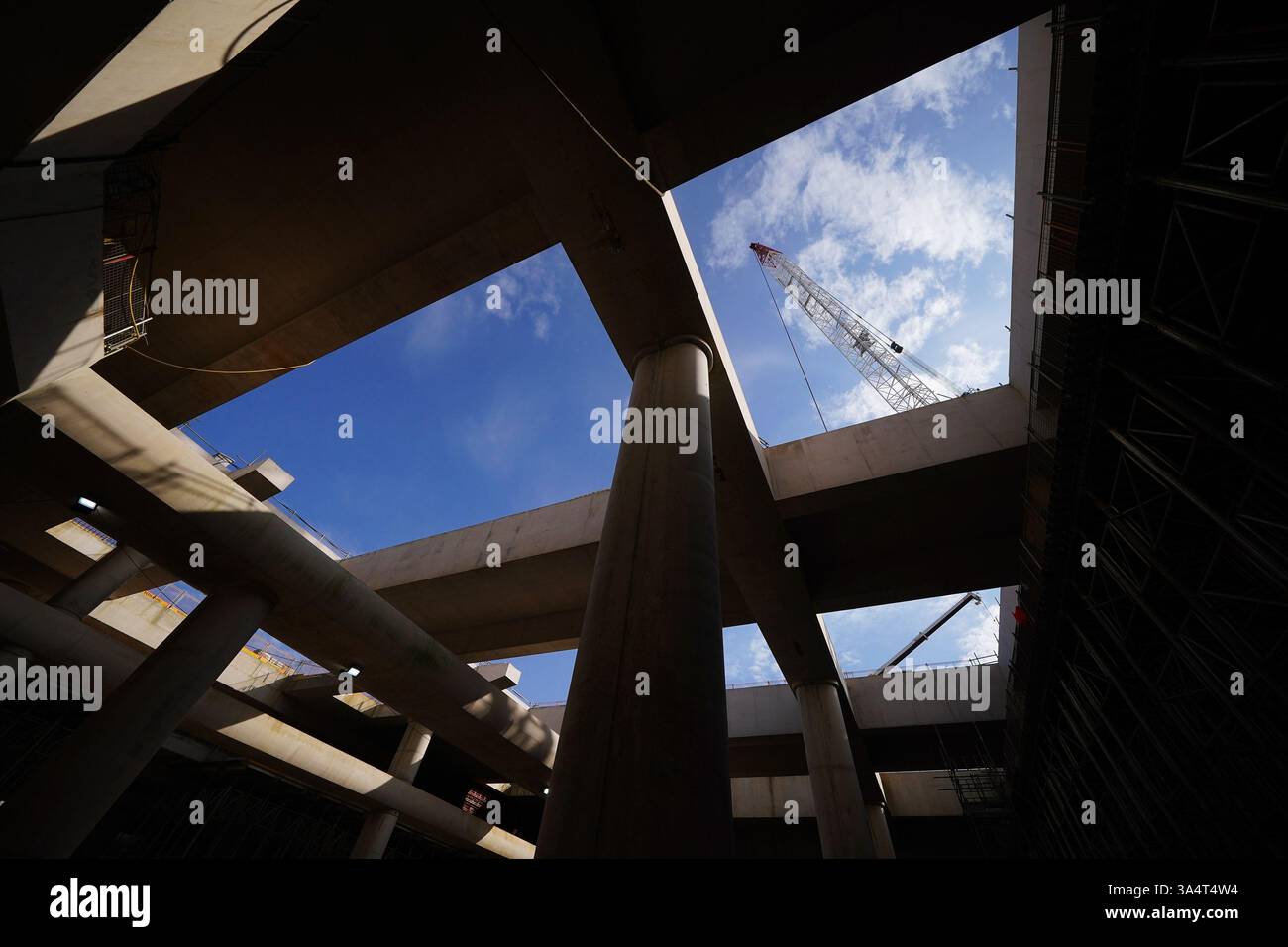 A view of Balfour Beatty Vinci Systra construction work at Old Oak ...