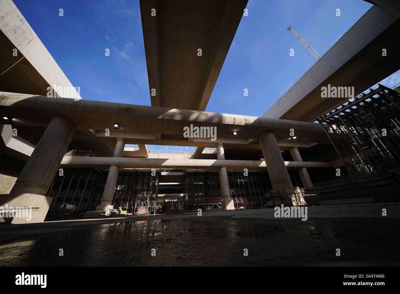 A view of Balfour Beatty Vinci Systra construction work at Old Oak ...