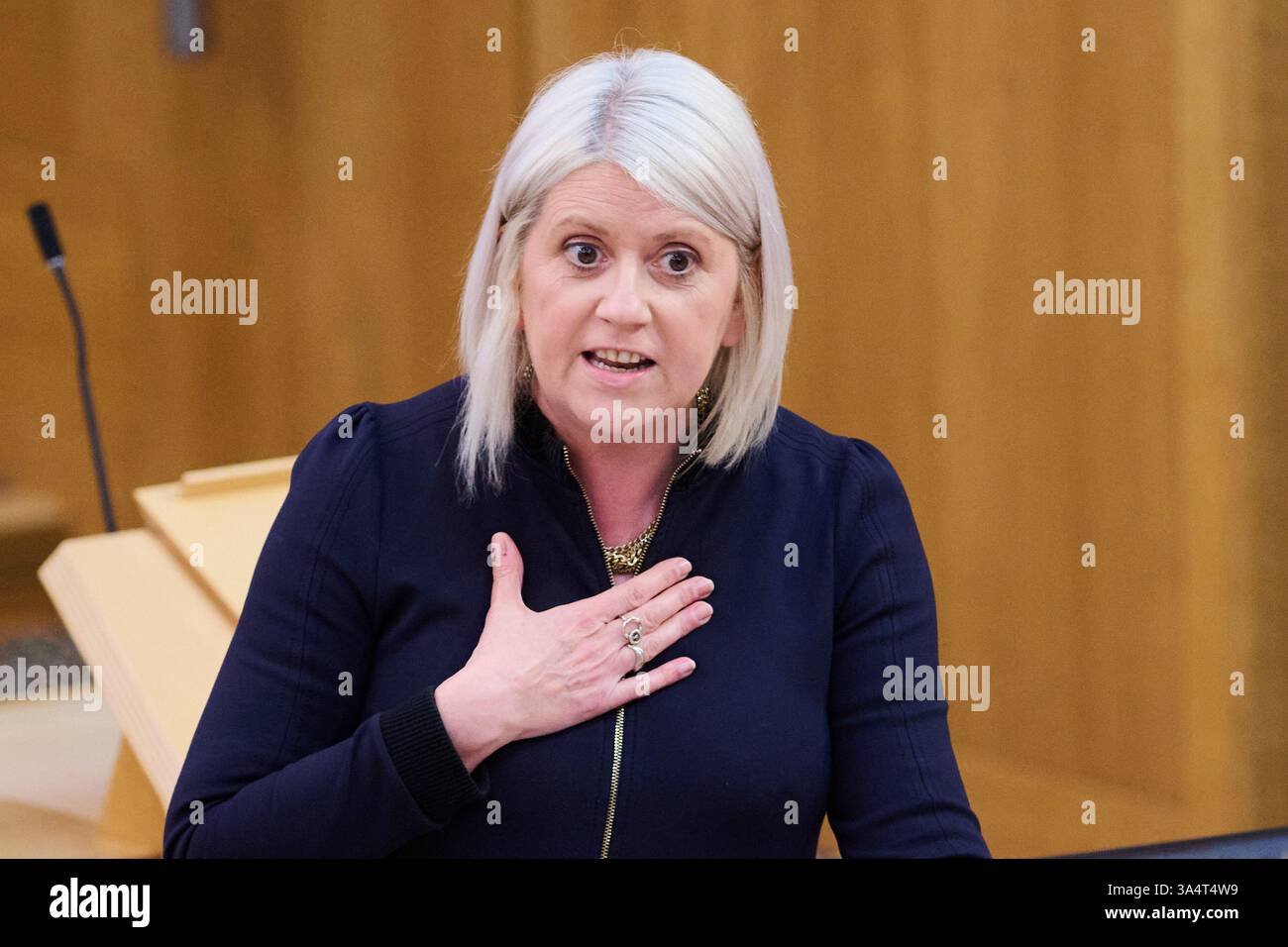 Edinburgh Scotland, UK 19 March 2025. Sue Webber MSP at the Scottish ...