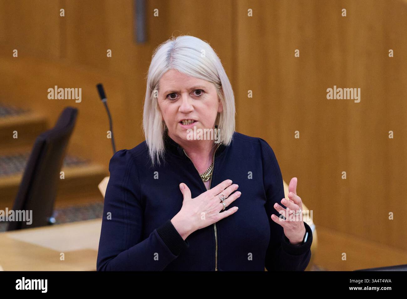 Edinburgh Scotland, UK 19 March 2025. Sue Webber MSP at the Scottish ...