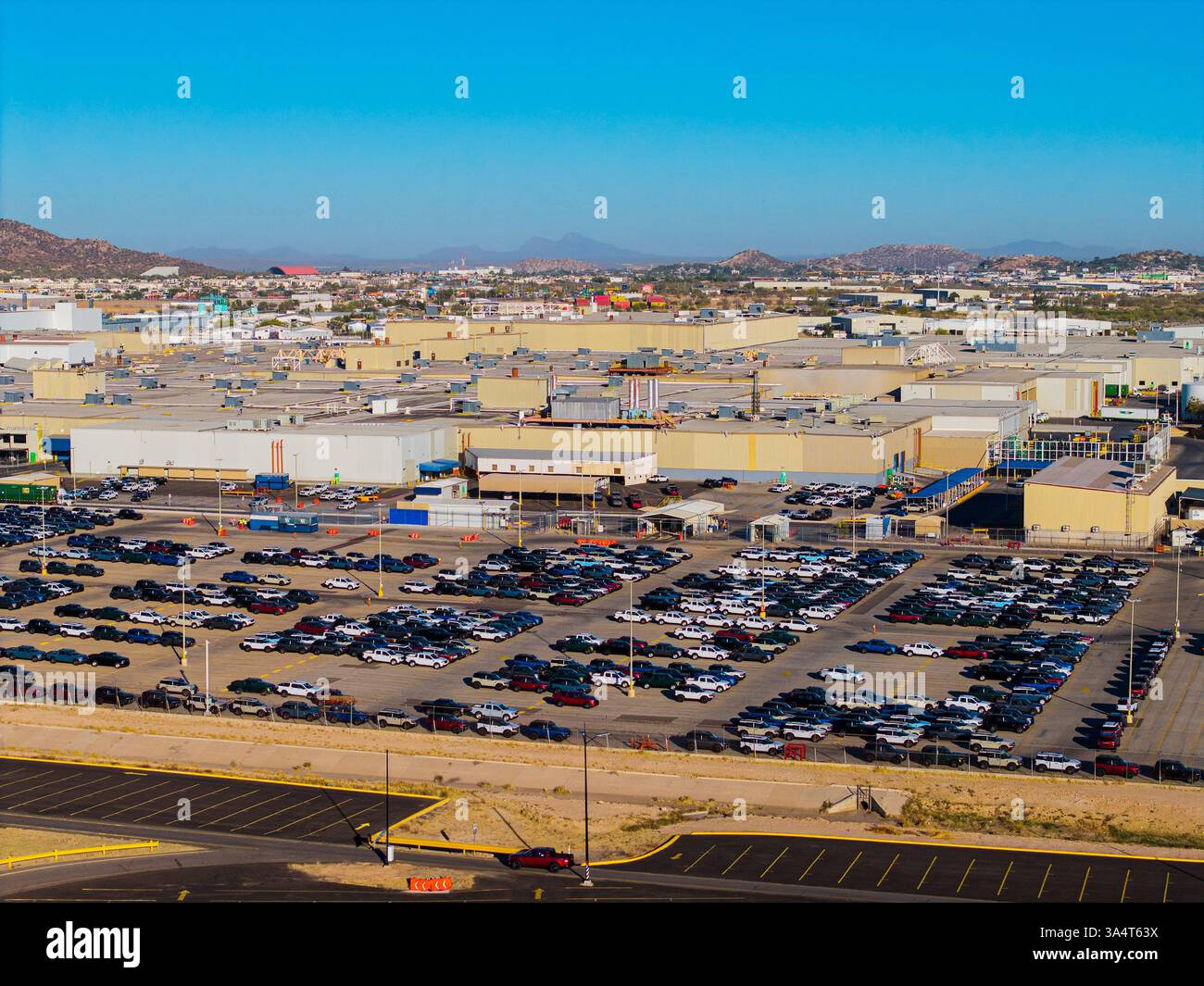 Aerial view of the Ford Motor Company automotive company in the ...
