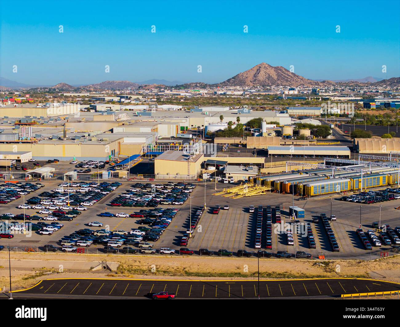 Aerial view of the Ford Motor Company automotive company in the ...