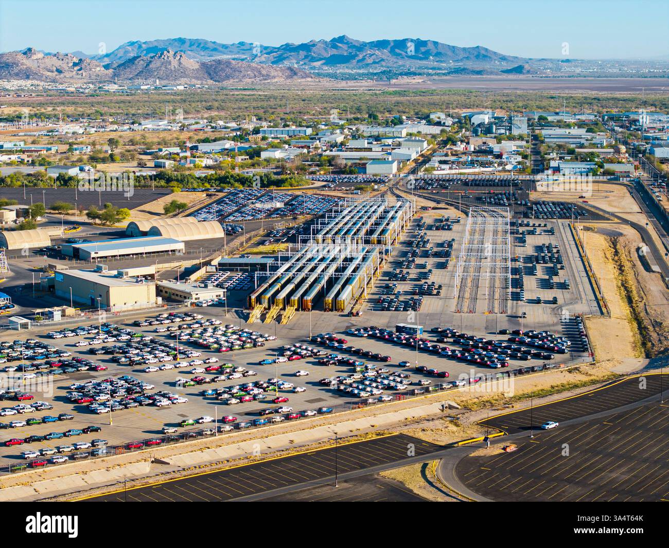 Aerial view of the Ford Motor Company automotive company in the ...