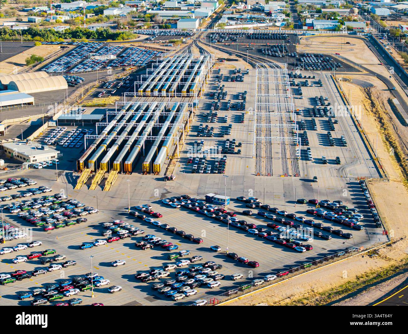 Aerial view of the Ford Motor Company automotive company in the ...