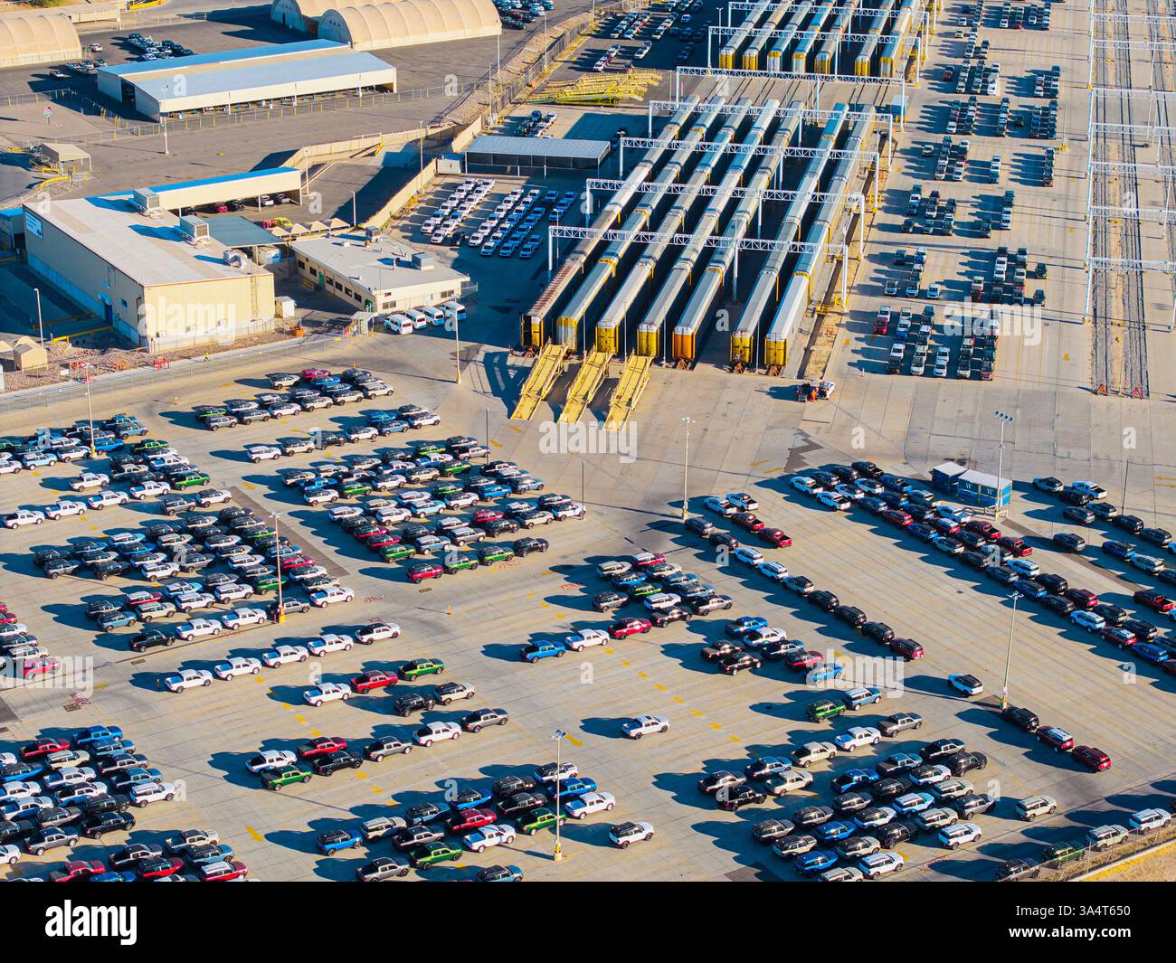 Aerial view of the Ford Motor Company automotive company in the ...