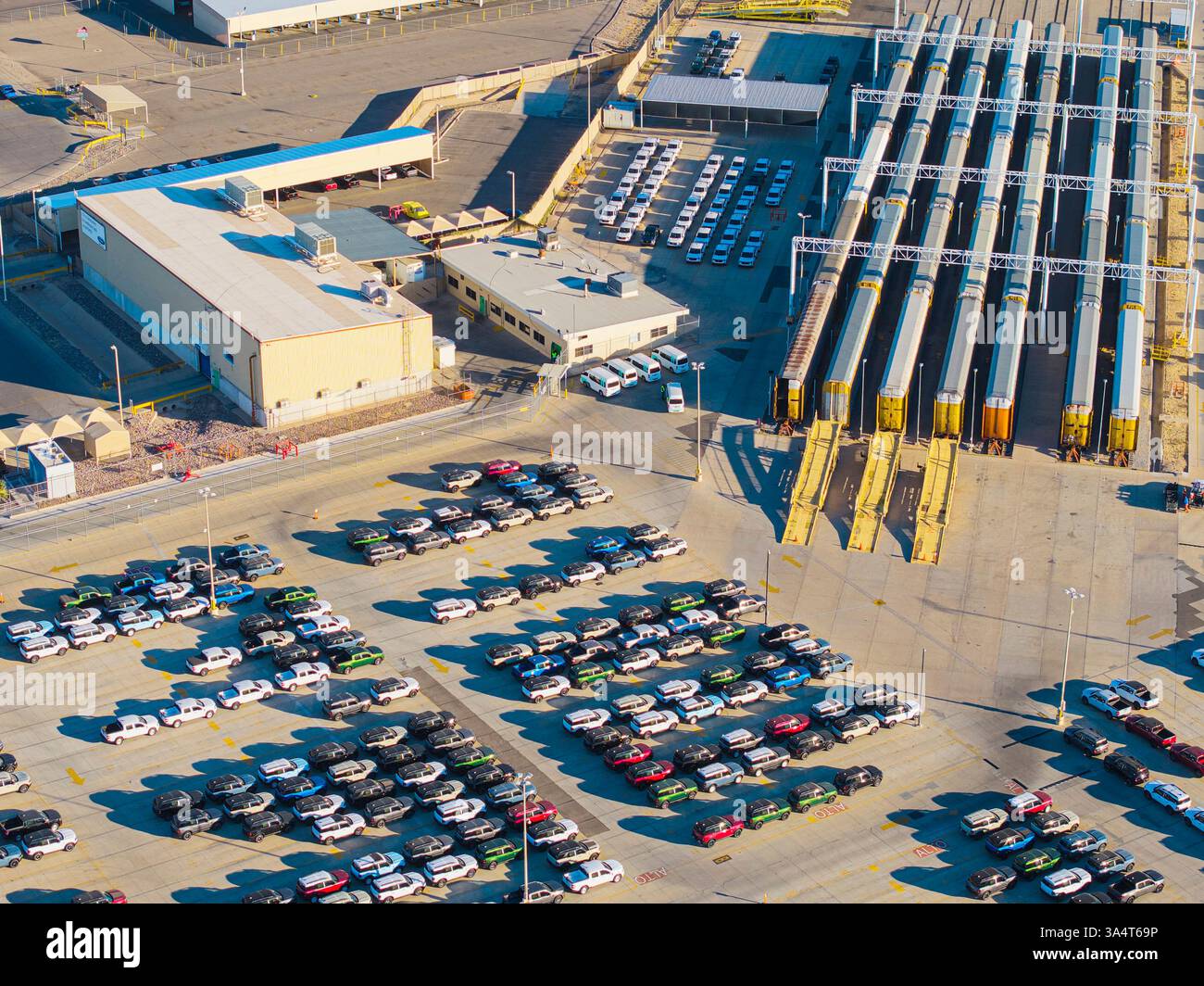 Aerial view of the Ford Motor Company automotive company in the ...