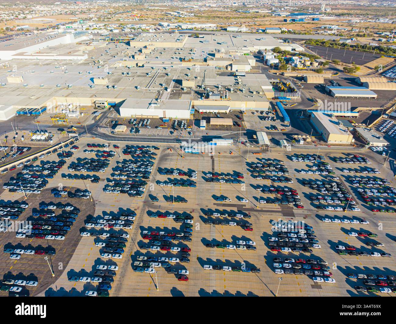 Aerial view of the Ford Motor Company automotive company in the ...