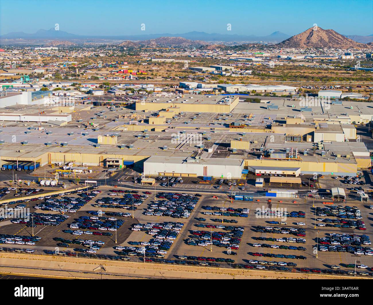 Aerial view of the Ford Motor Company automotive company in the ...