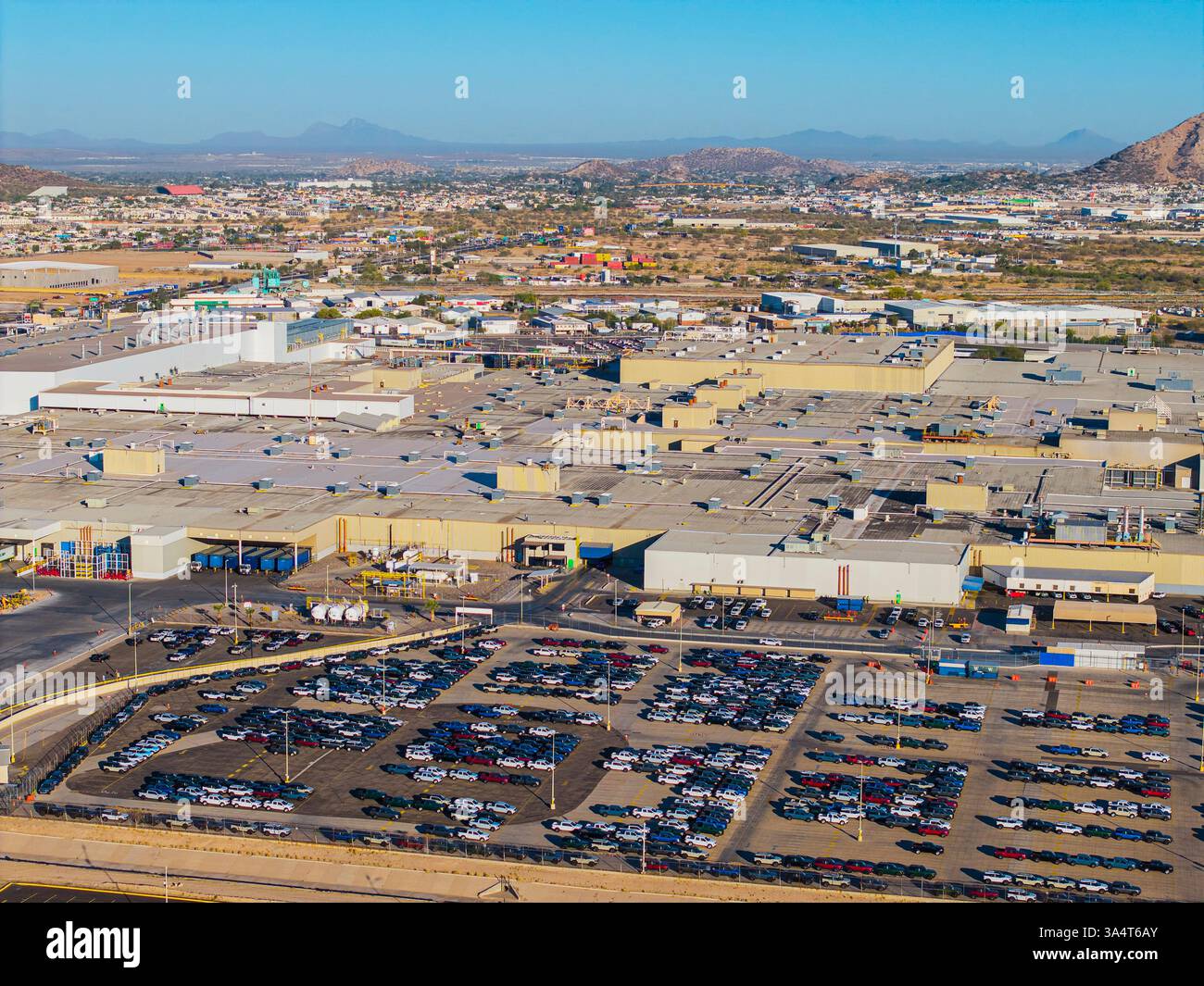 Aerial view of the Ford Motor Company automotive company in the ...