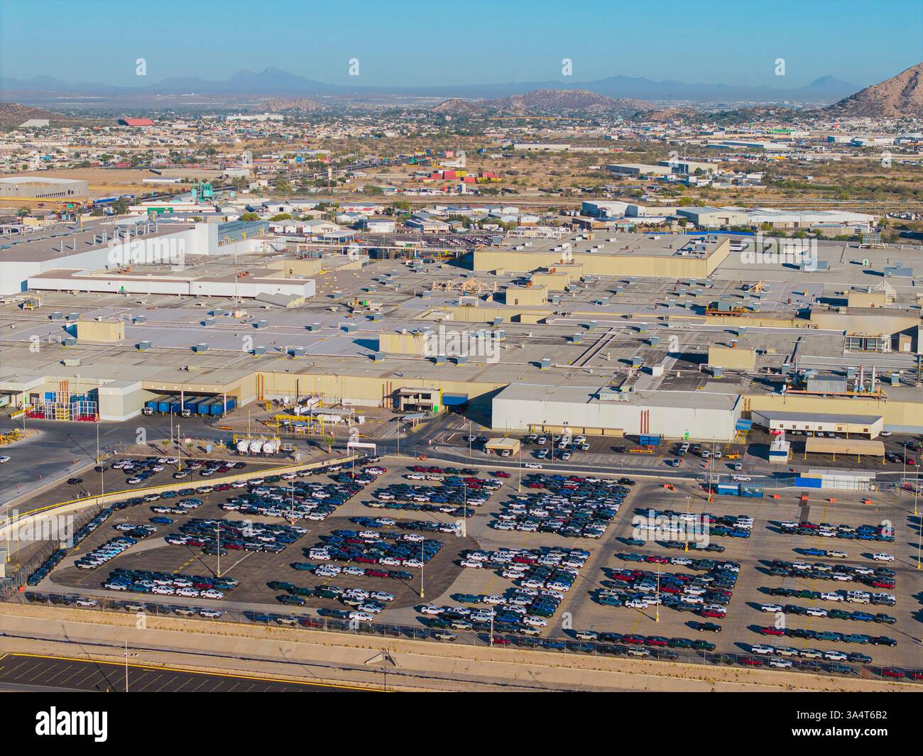 Aerial view of the Ford Motor Company automotive company in the ...