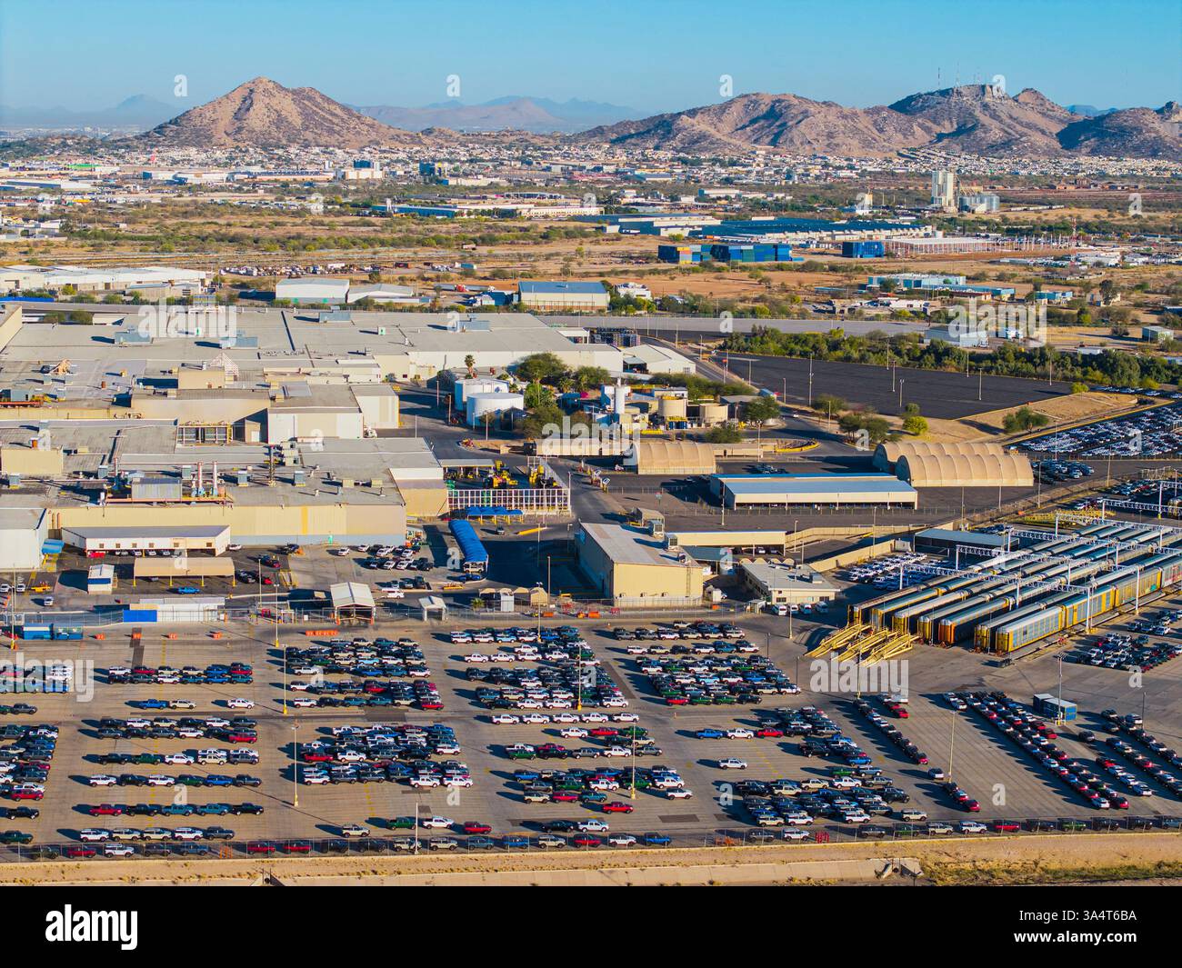 Aerial view of the Ford Motor Company automotive company in the ...