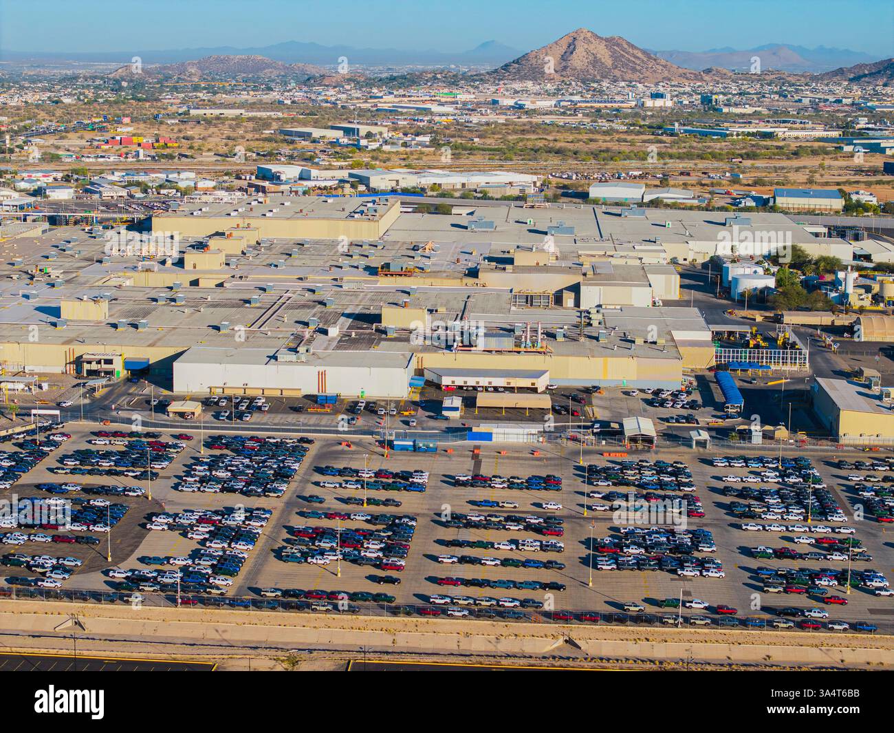 Aerial view of the Ford Motor Company automotive company in the ...