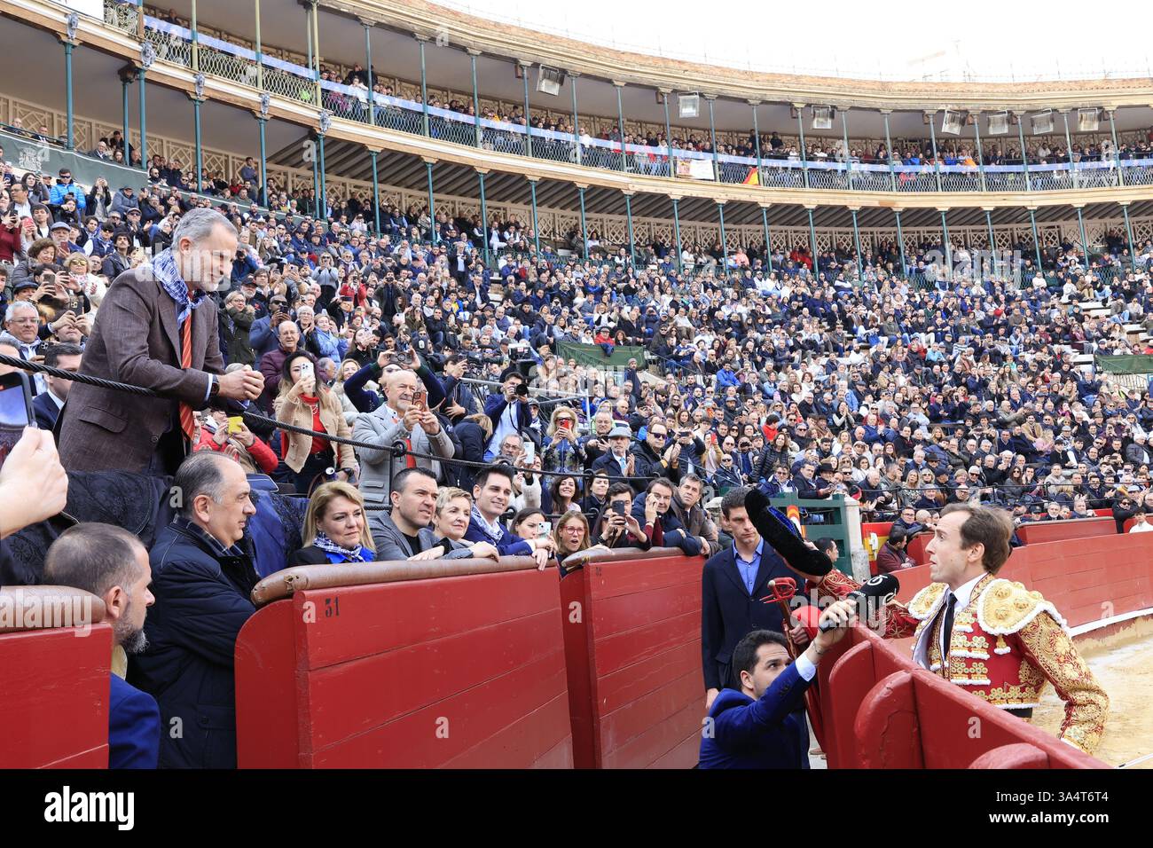 King Felipe VI of Spain visits The Fallas on March 19, 2025 in Valencia ...