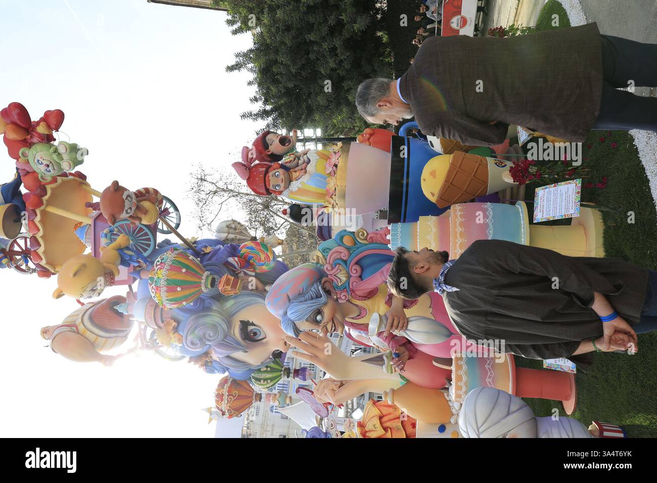 King Felipe VI of Spain visits The Fallas on March 19, 2025 in Valencia ...