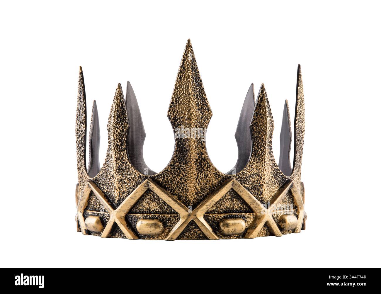 Ancient king or queen crown isolated on white background with clipping ...