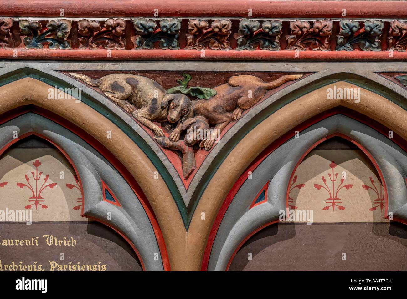 Paris, France - 03 18 2025: Notre Dame de Paris. View detail of North ...