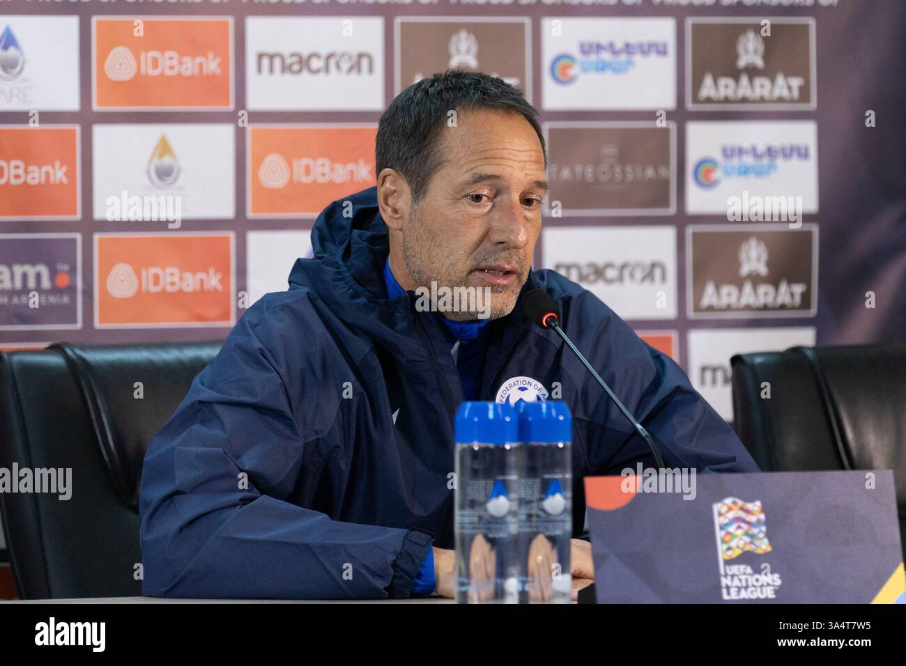 Armenian team Head Coach John van 't Schip answers to journalists ...