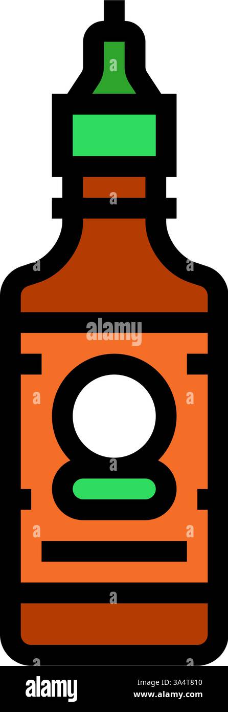 sriracha condiment color icon vector illustration Stock Vector Image ...