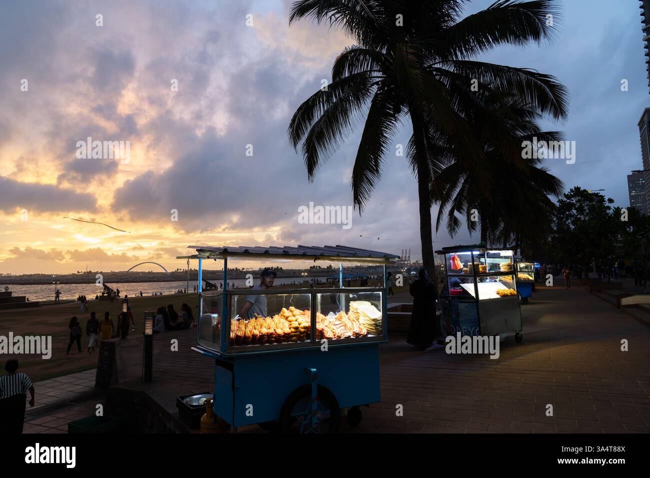 Colombo Sri Lanka - September 2 2024; Street food stalls and vendor ...