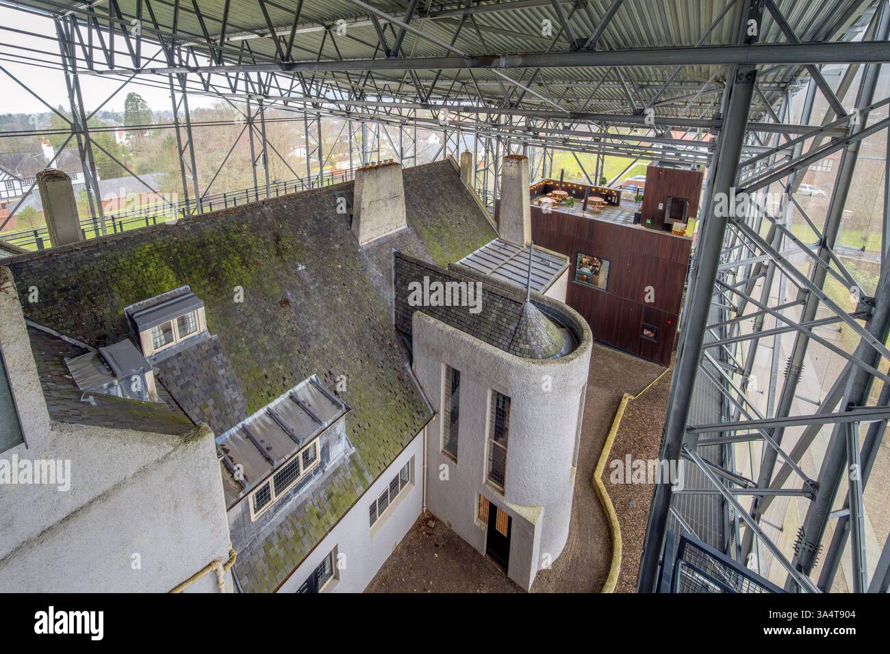 The steel Box around the exterior of The Hill House, Helensburgh ...