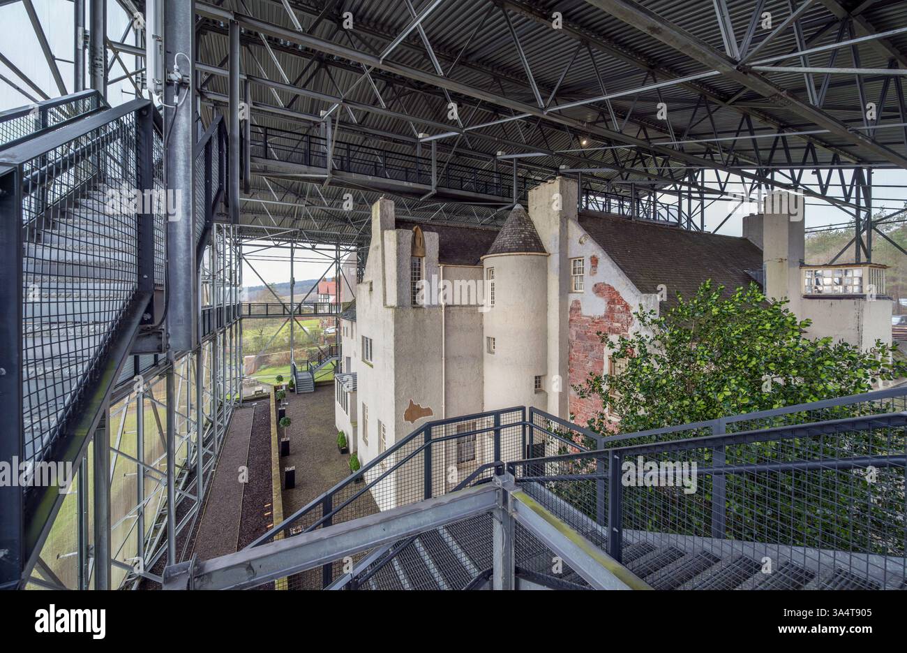 The steel Box around the exterior of The Hill House, Helensburgh ...