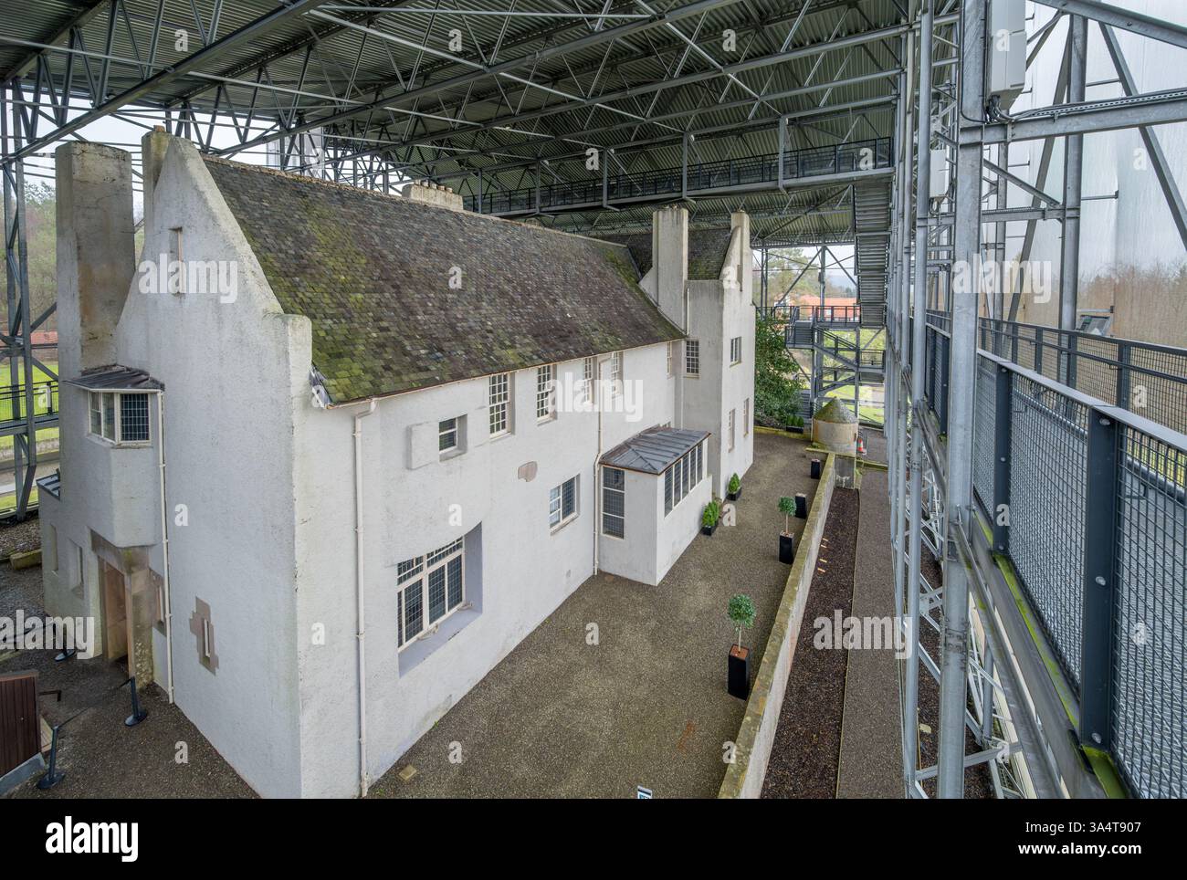 The steel Box around the exterior of The Hill House, Helensburgh ...