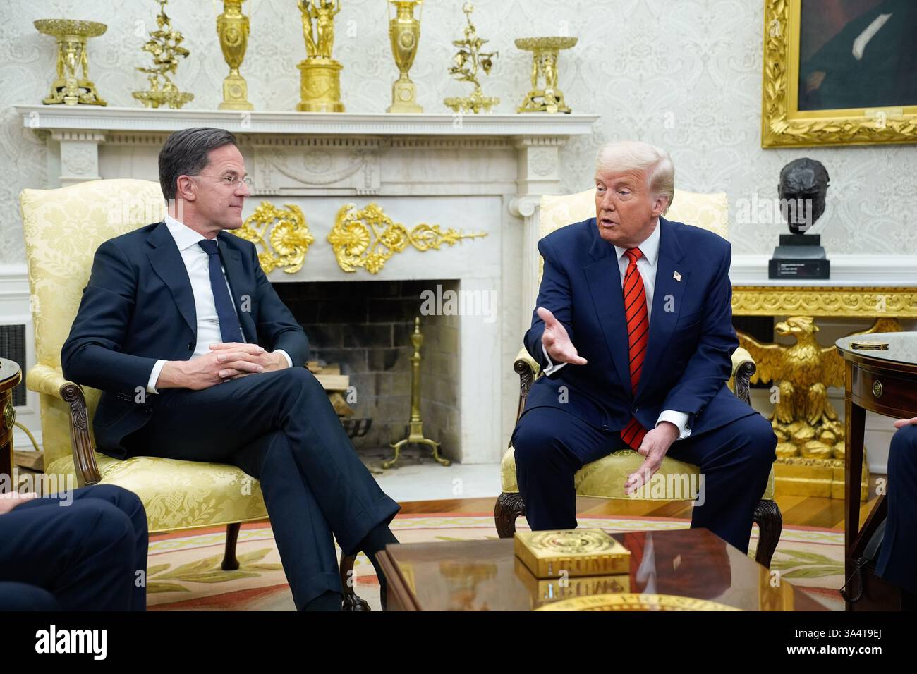 United States President Donald Trump meets with Mark Rutte, Secretary ...
