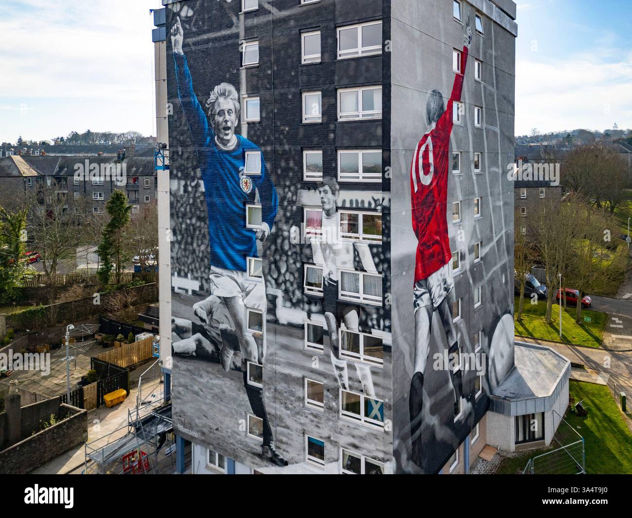 Aberdeen, Scotland, UK. 19th March 2025. New mural of football legend ...
