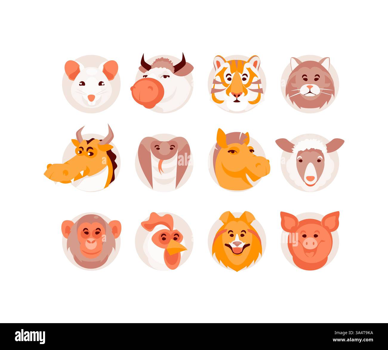 Chinese horoscope rooster Stock Vector Images - Alamy