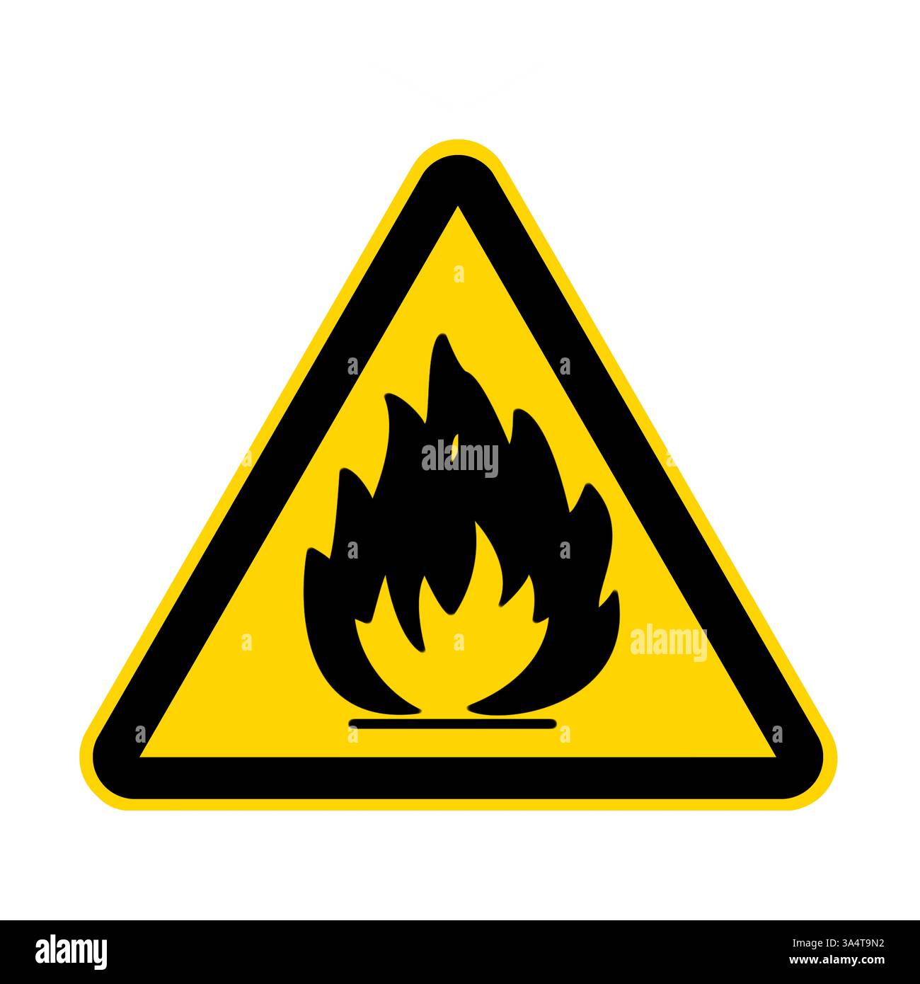 Fire hazard warning danger sign with clipping path Stock Photo - Alamy