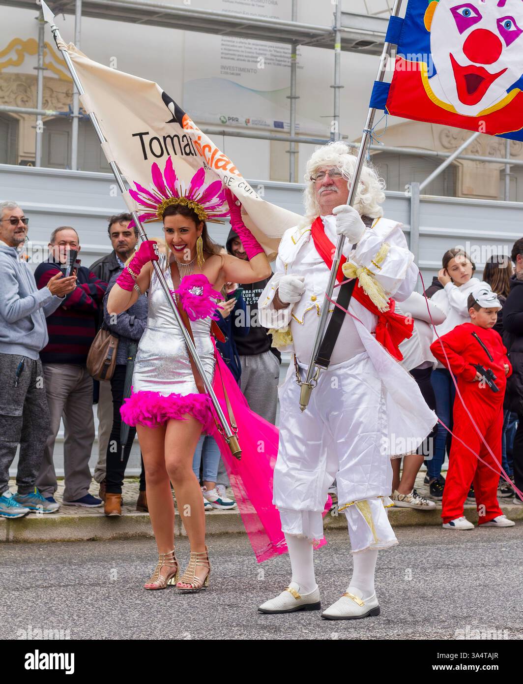 Flag Bearers at Tomar Carnival 2025 Stock Photo - Alamy