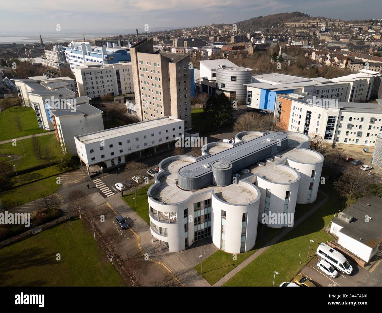 Dundee, Scotland, UK. 19th March 2025. Aerial views of campus of Dundee ...