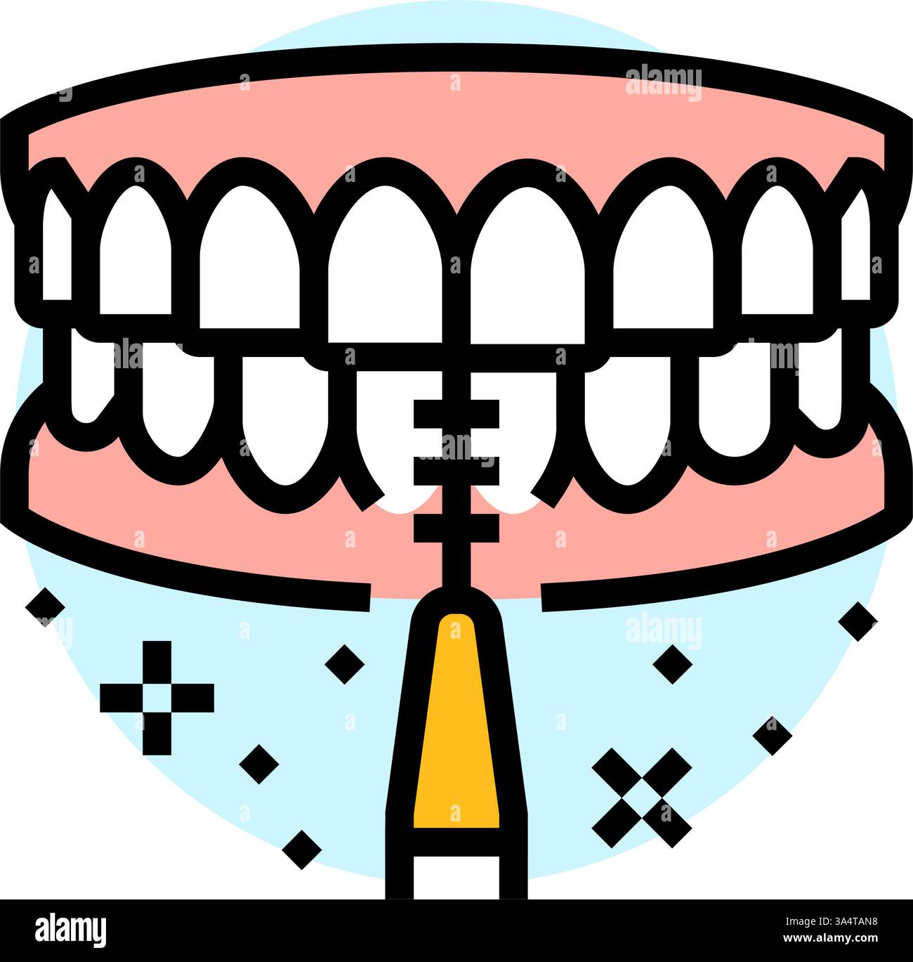 using interdental brushes color icon vector illustration Stock Vector ...